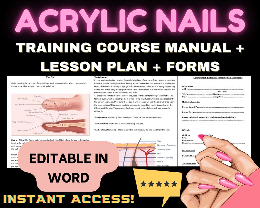 Acrylic Nail Extension Training Course Manual | Nail Extensions Online ...