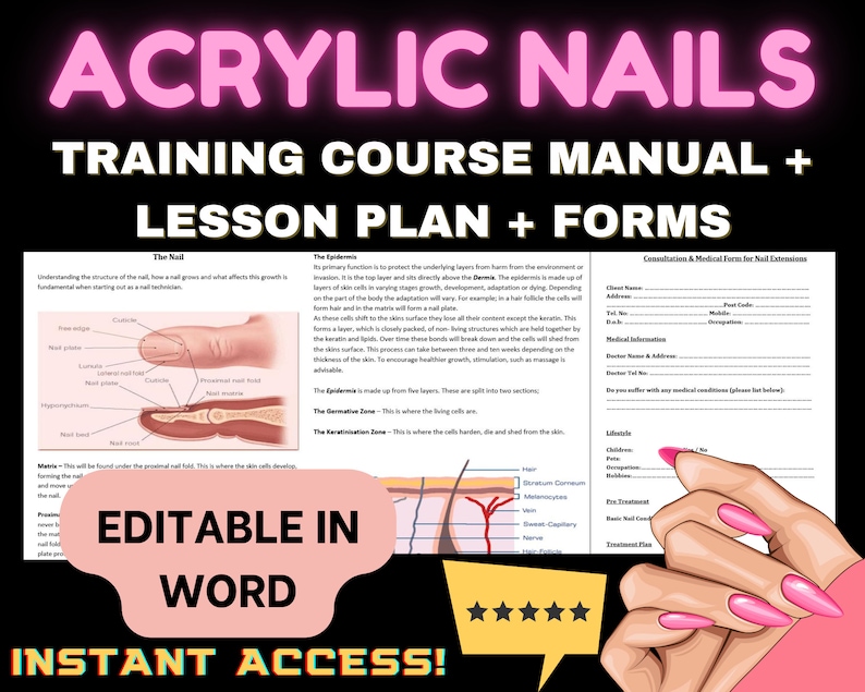 Acrylic Nail Extension Training Course Manual | Nail Extensions Online ...