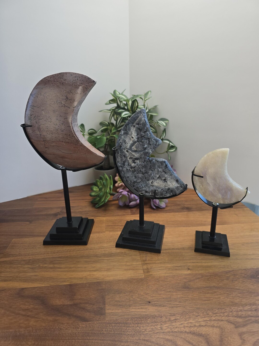 Crystal Moon Stands - Bendable Metal Stands in Silver or Gold for ...