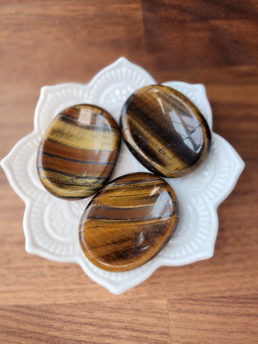 Tiger Eye Worry Stone: Natural Yellow Crystal (chunky Palm Size) - Etsy