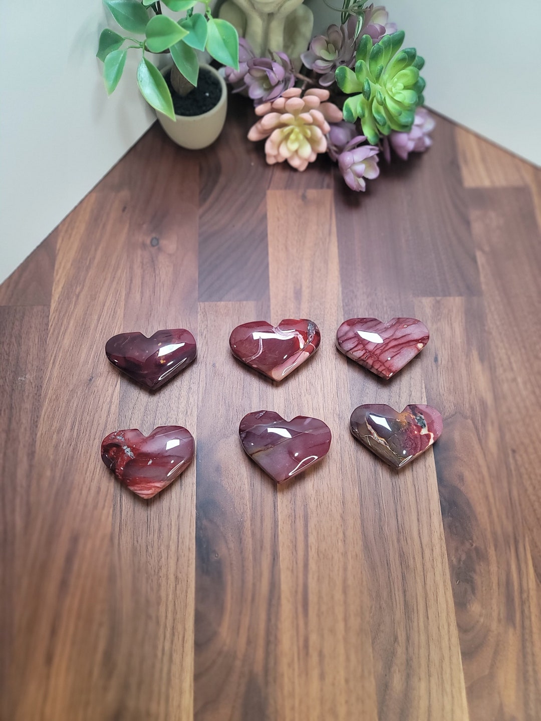 Magnificent Mookite Heart Crystal Carving | 2.5 Inches | Red and Pink ...