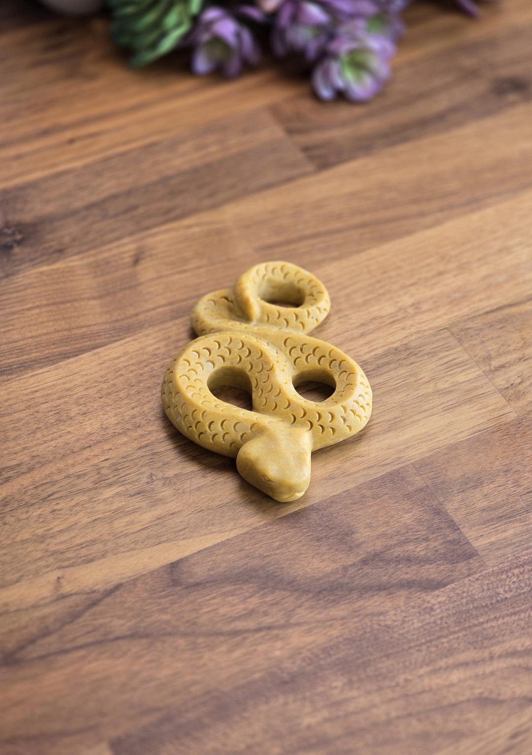 Goldstone Crystal Snake: Yellow Jade Serpent, Reptile Decor - Etsy