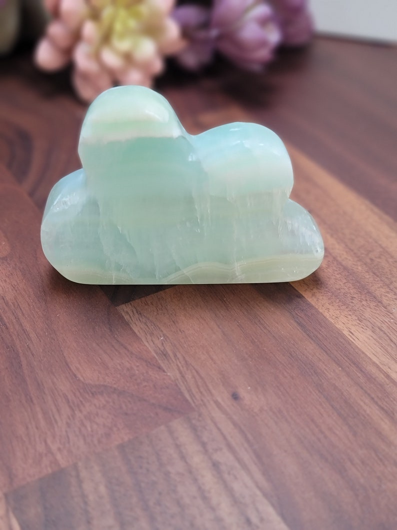 Pistachio Calcite Cloud Carving: Green and Teal Blue Crystal - Etsy