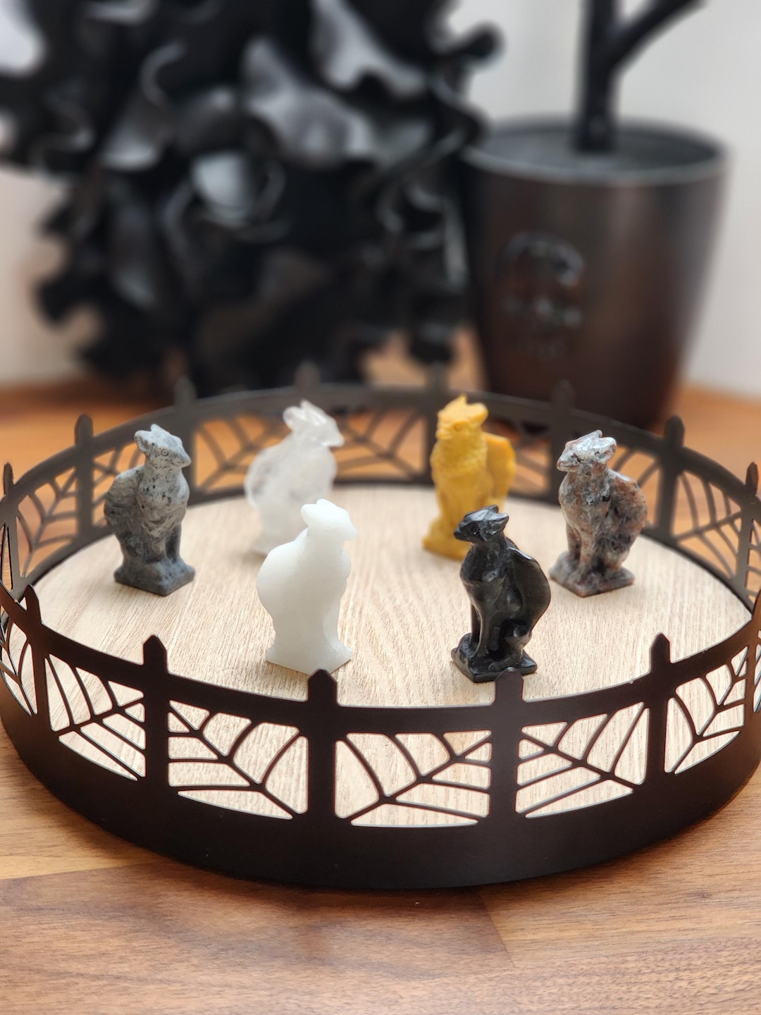 Mini Crystal Griffin Carvings | Fantasy Stone Gargoyle Mythical ...