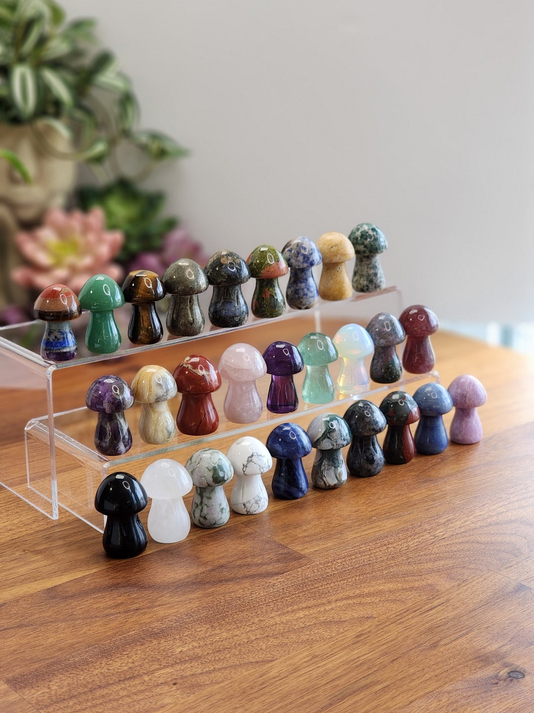 Crystal Mushroom: Cottagecore Rainbow Decor, Fungus Friend (1.4") - Etsy