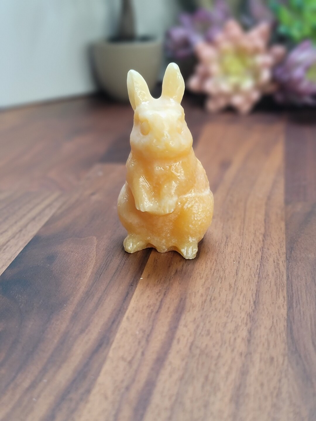 Rascally Rabbit Yellow Calcite | Easter Bunny Crystal | Bigger Carving ...