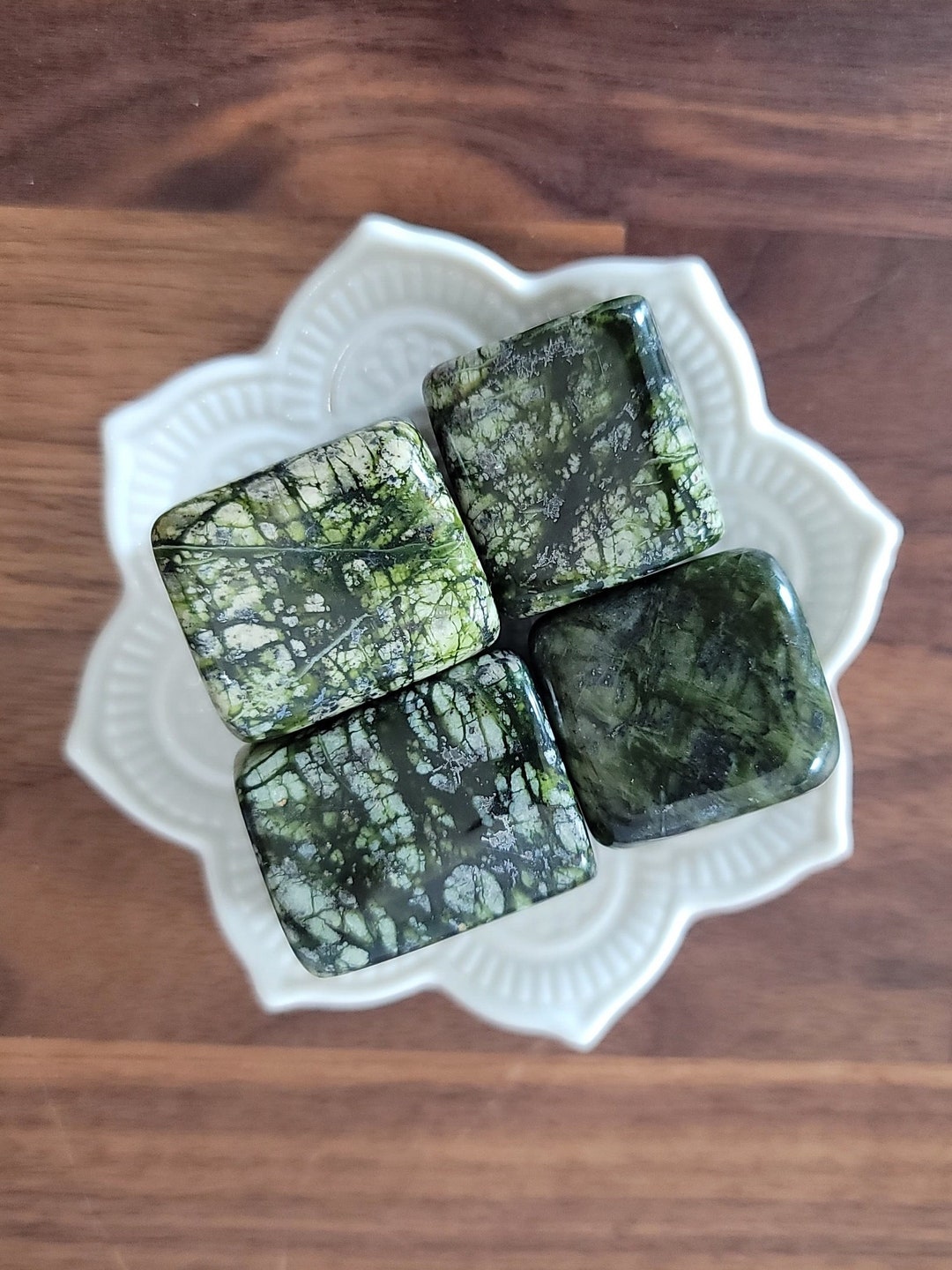 Asterite Serpentine Tumble - Calming Green Crystal for Growth - Etsy