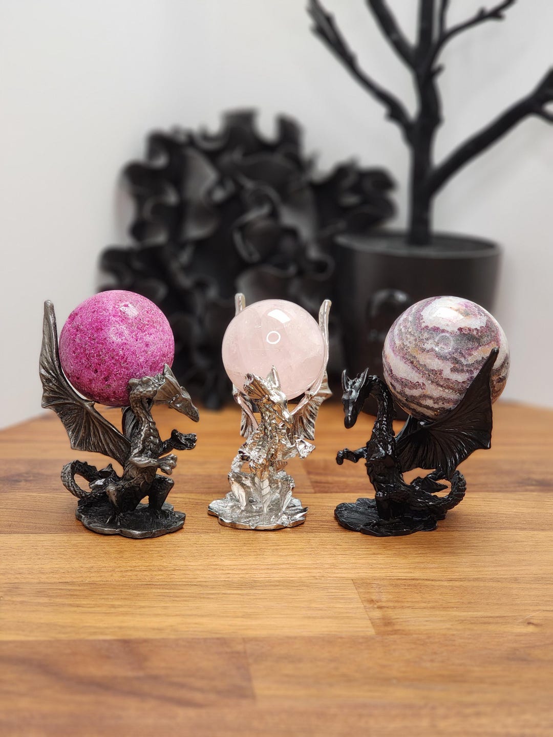 Metal Dragon Sphere Stand: Fantasy Crystal Ball Holder - Etsy