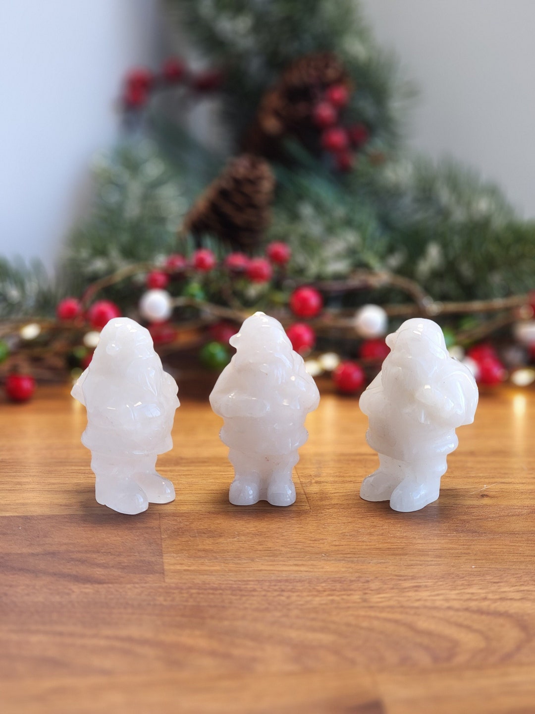 White Quartz Santa Claus | Christmas Crystals | Holiday Crystal | Old ...