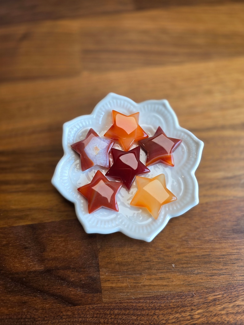 Carnelian Crystal Star: Fall Colors in Red and Orange Agate - Polished ...