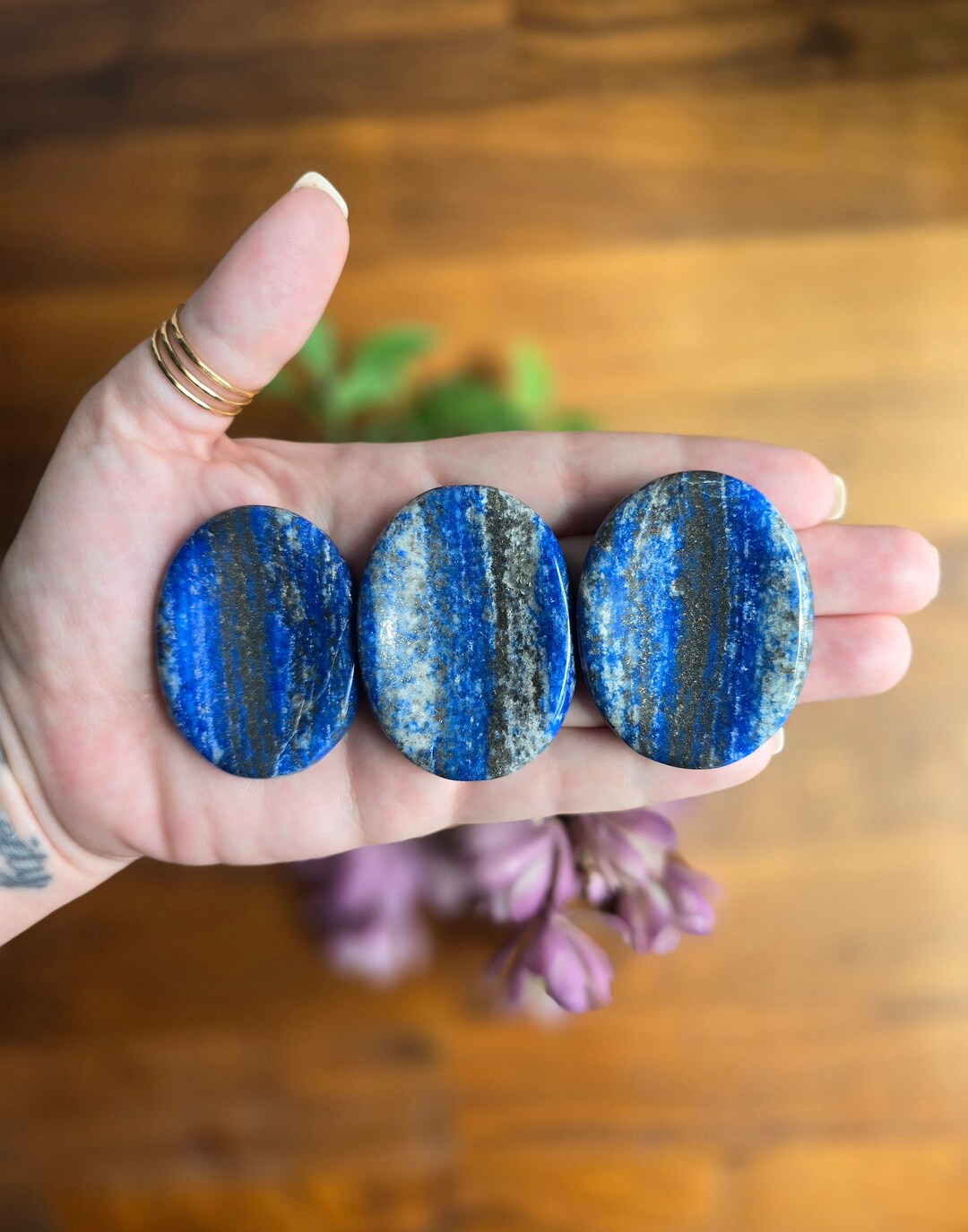 Lapis Lazuli Worry Stone: ADHD Fidget Pocket Crystal (1.9") - Etsy