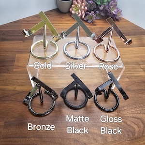 Crystal Heart Display Stand | Metal Specimen Holder | Silver, Gold or ...