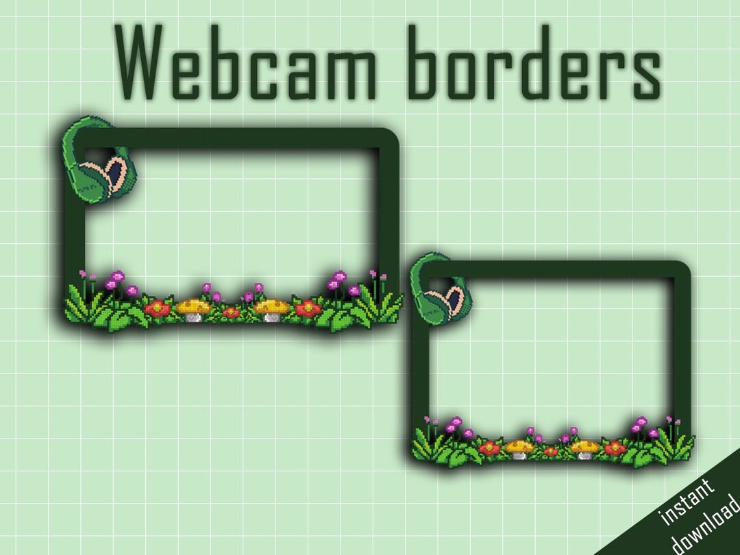 Twitch Camera Border Overlay Flair Webcam Decoration Green - Etsy
