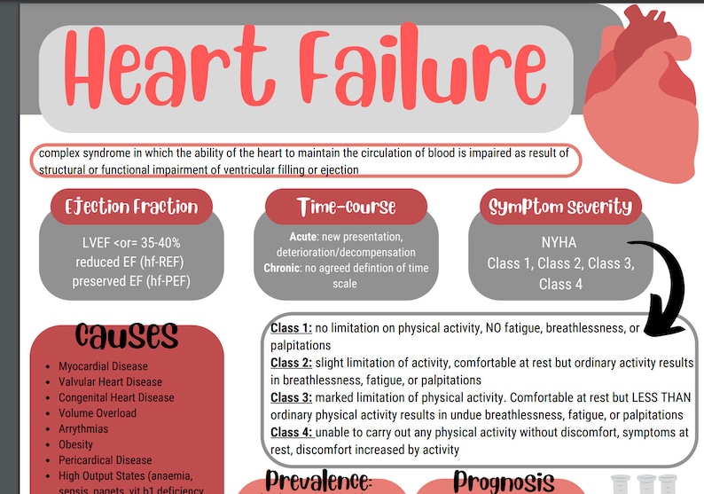 Heart Failure Summary Sheet - Etsy