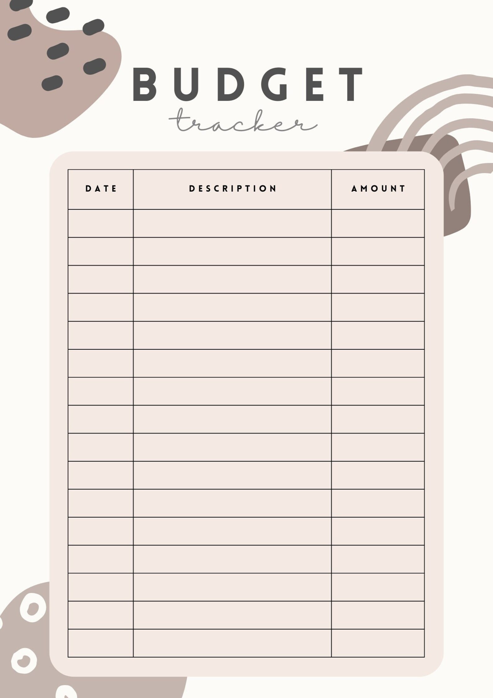 Digital Budget Tracker, Instant Download, Minimal Budget Template ...
