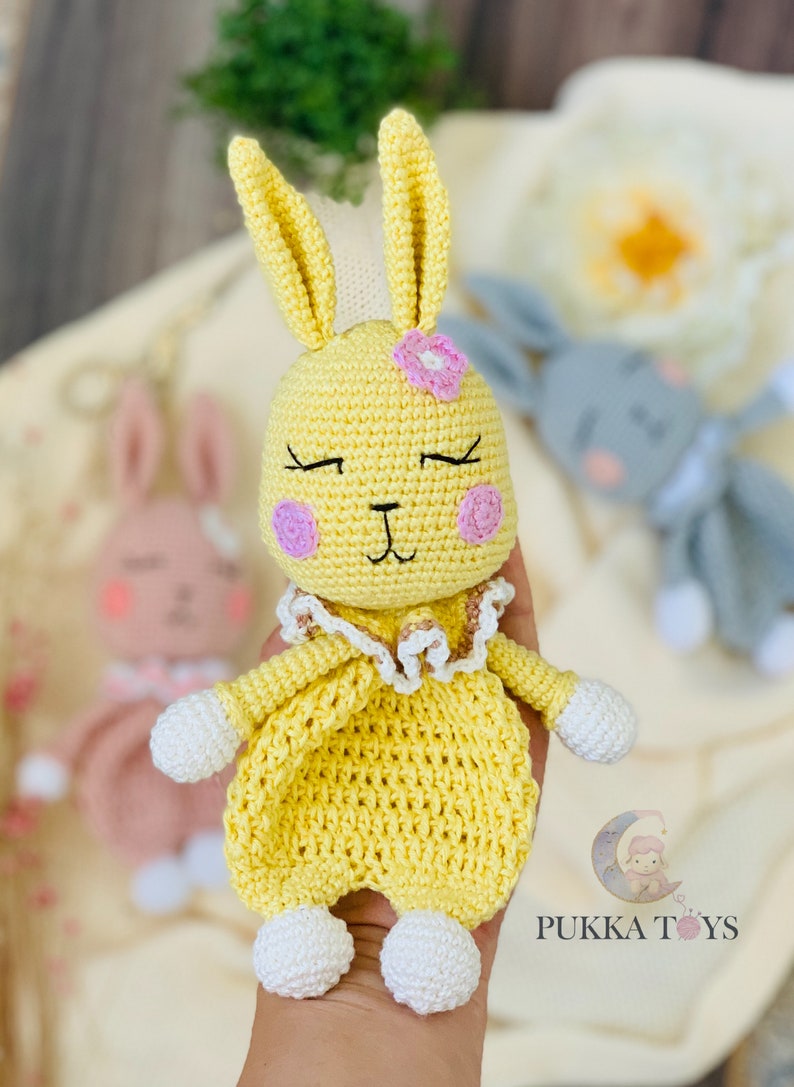 BUNNY CROCHET PATTERN: Crochet Bunny Lovey for Babies, Amigurumi ...