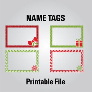 Personalized Christmas Name Tags – Add a Festive Touch to Your Gifts - Etsy