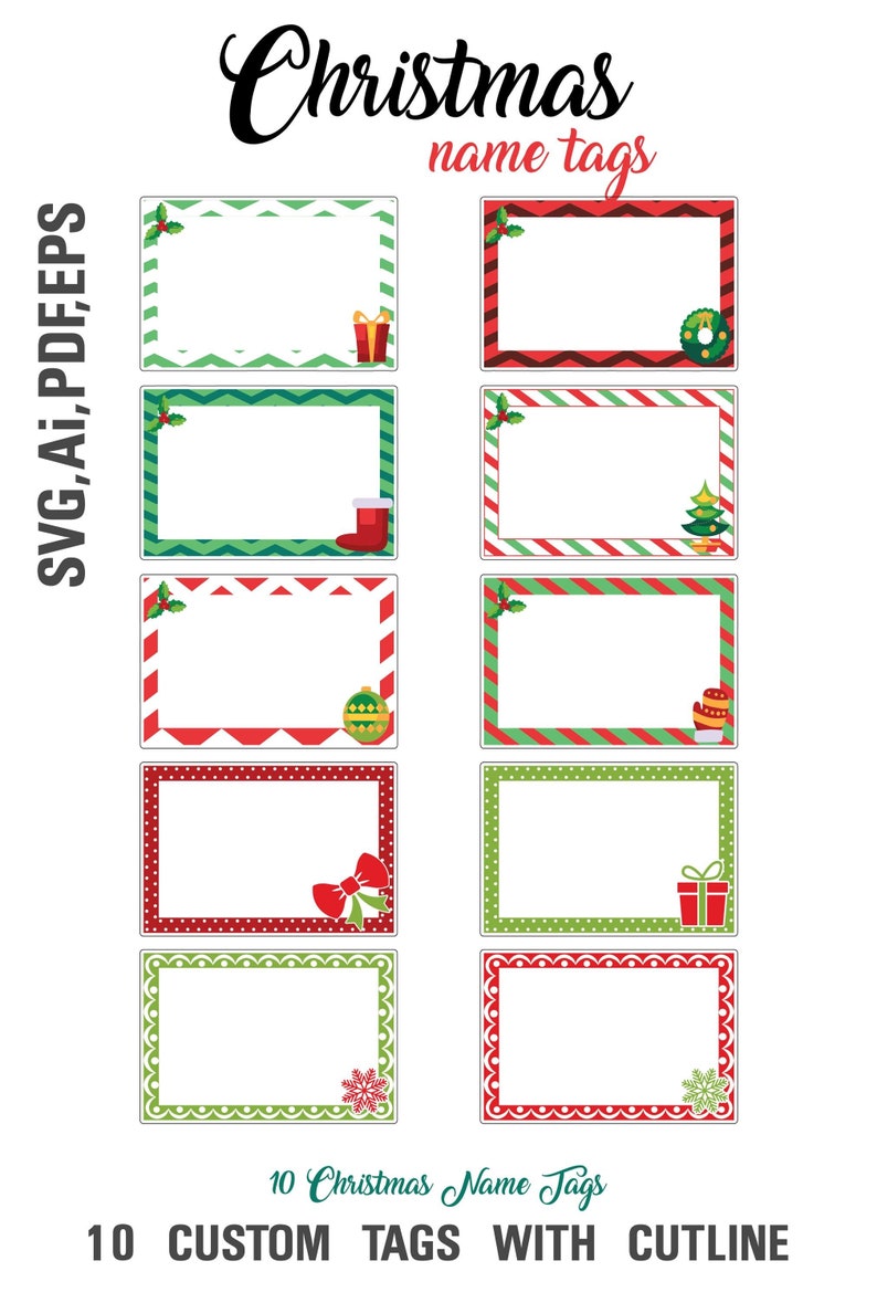 Personalized Christmas Name Tags – Add a Festive Touch to Your Gifts - Etsy