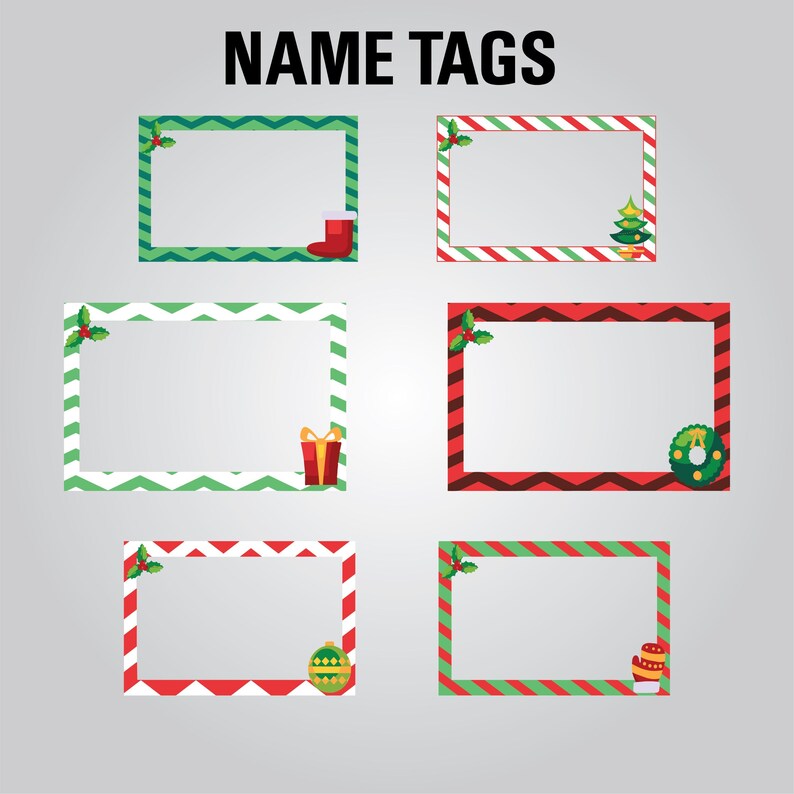 Personalized Christmas Name Tags – Add a Festive Touch to Your Gifts - Etsy