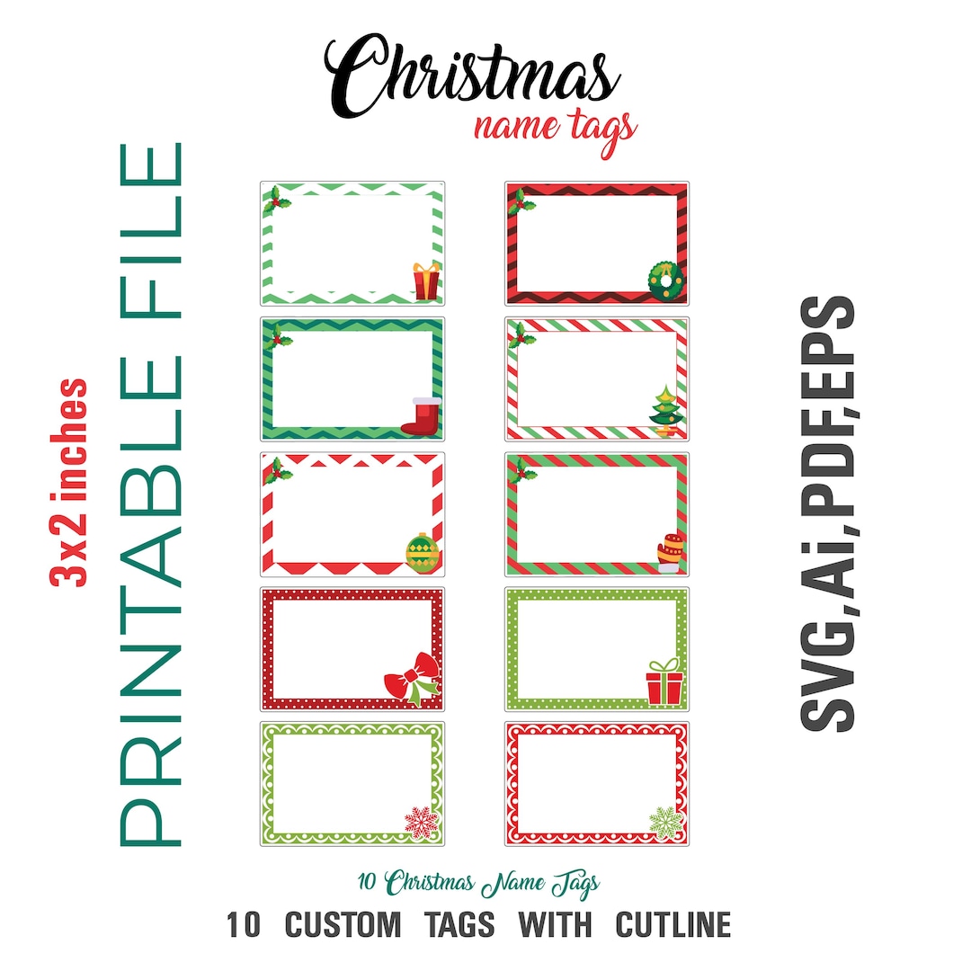 Personalized Christmas Name Tags – Add a Festive Touch to Your Gifts - Etsy
