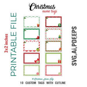 Personalized Christmas Name Tags – Add a Festive Touch to Your Gifts - Etsy