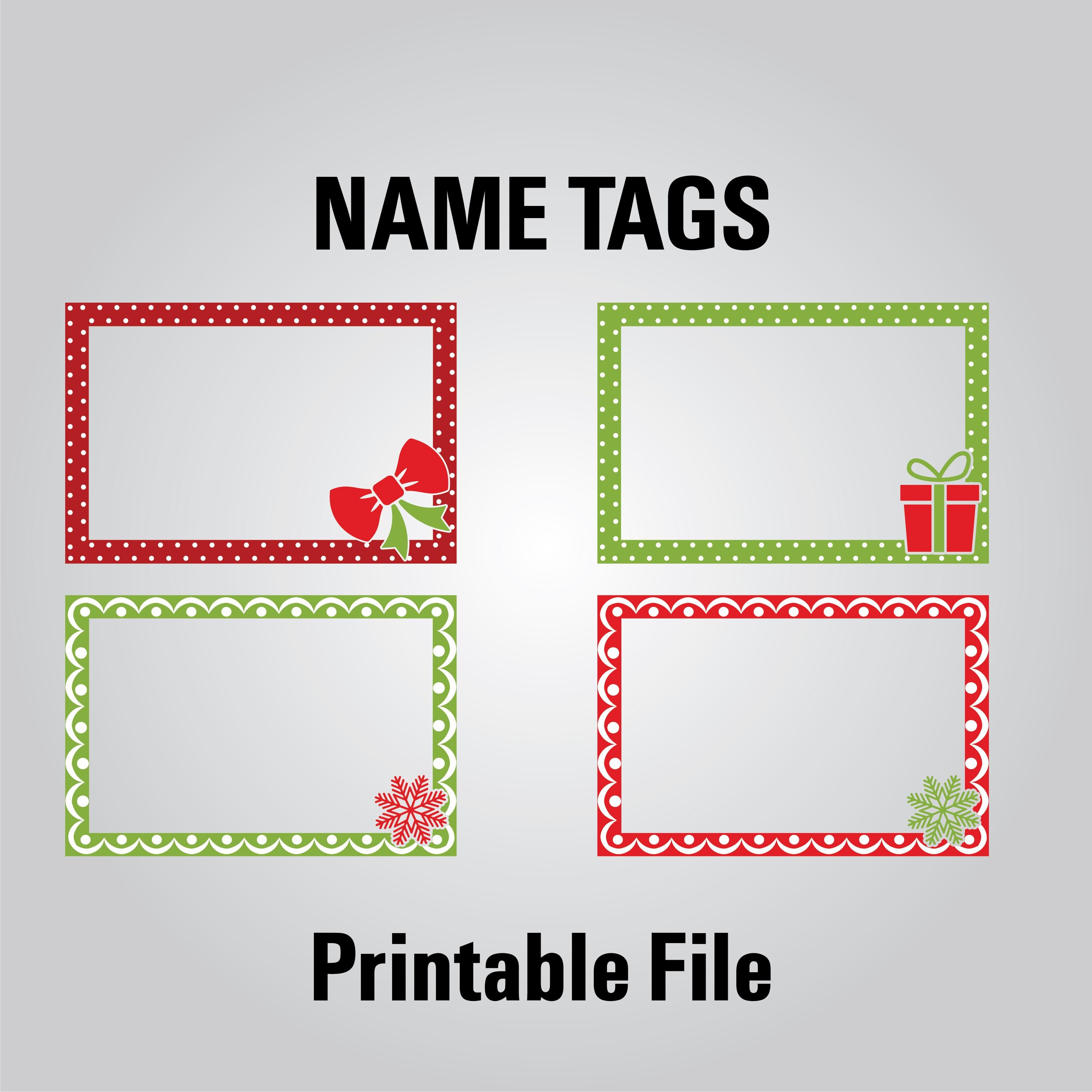 Personalized Christmas Name Tags – Add a Festive Touch to Your Gifts - Etsy