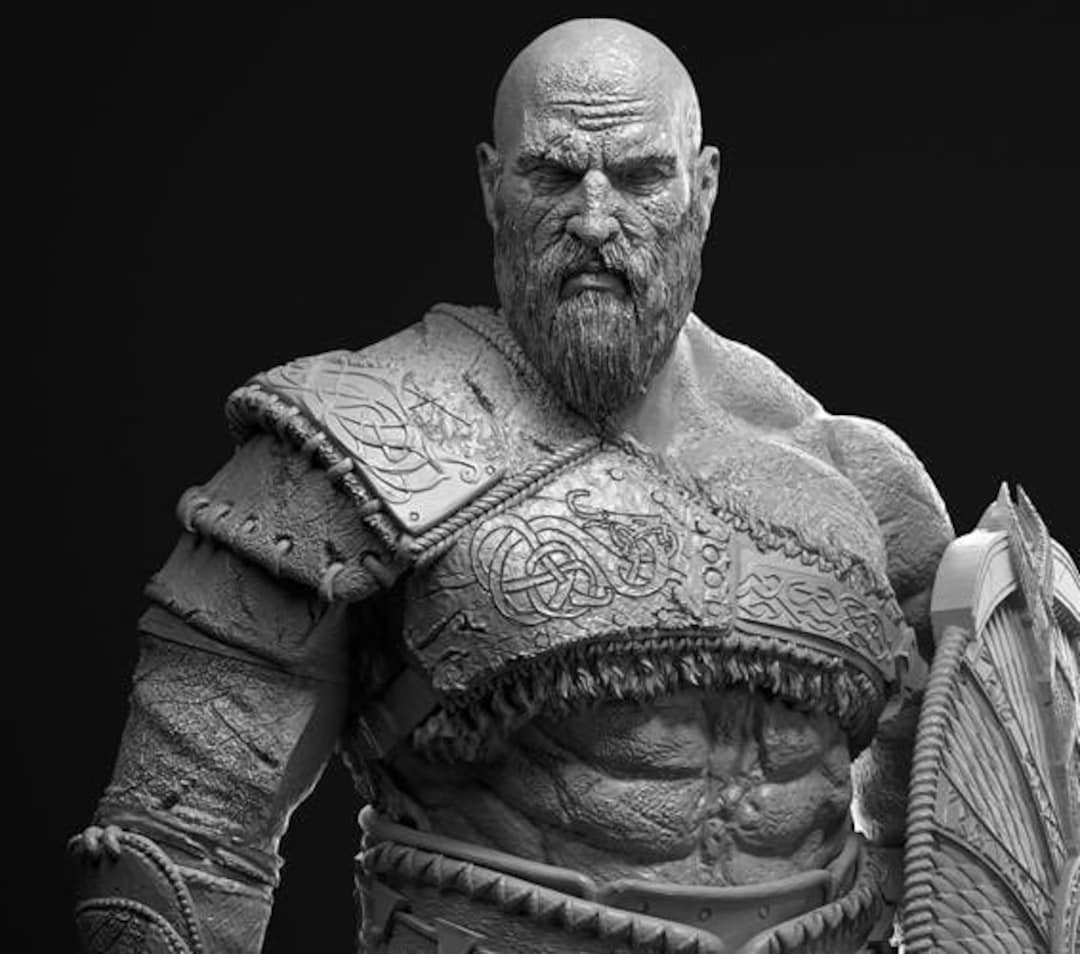 God Of War Ragnarök Kratos Model STL File 3D Digital - Etsy México
