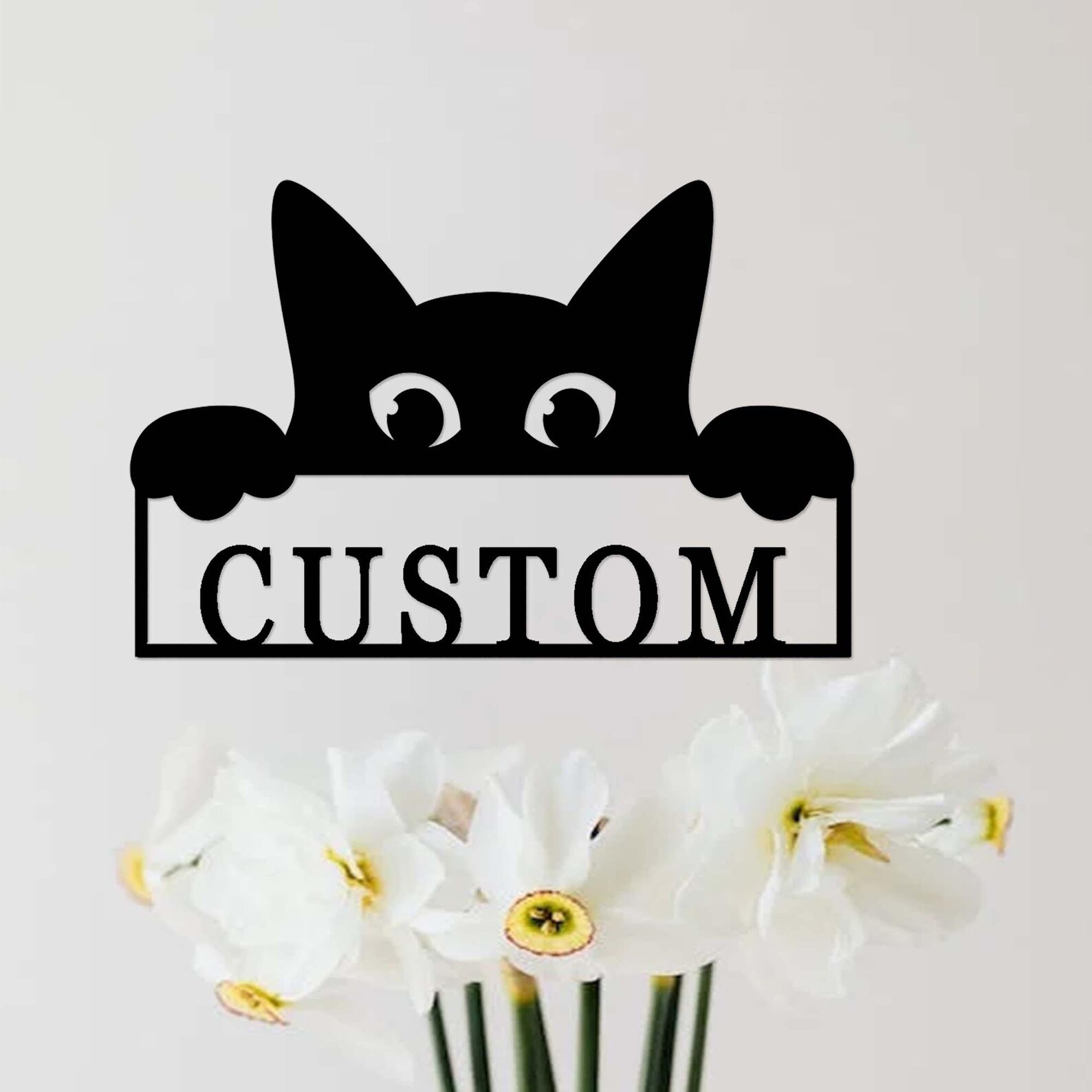 Custom Cat Metal Sign,cat Wall Art,personalized Cat Name Sign,cat ...