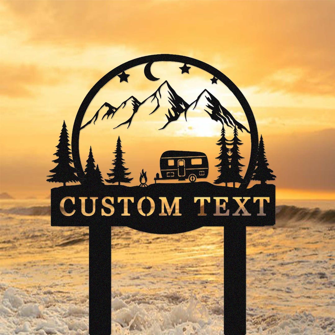 Custom Camping Yard Sign,campsite Metal Stake Sign,personalized Camper ...