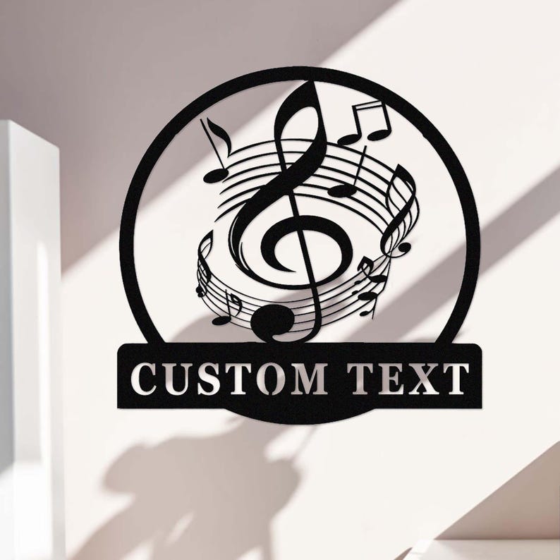 Personalized Music Notes Metal Sign,personalized Music Studio Sign ...