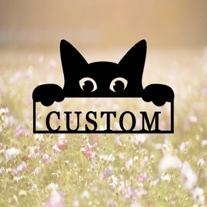 Custom Cat Metal Sign,cat Wall Art,personalized Cat Name Sign,cat ...
