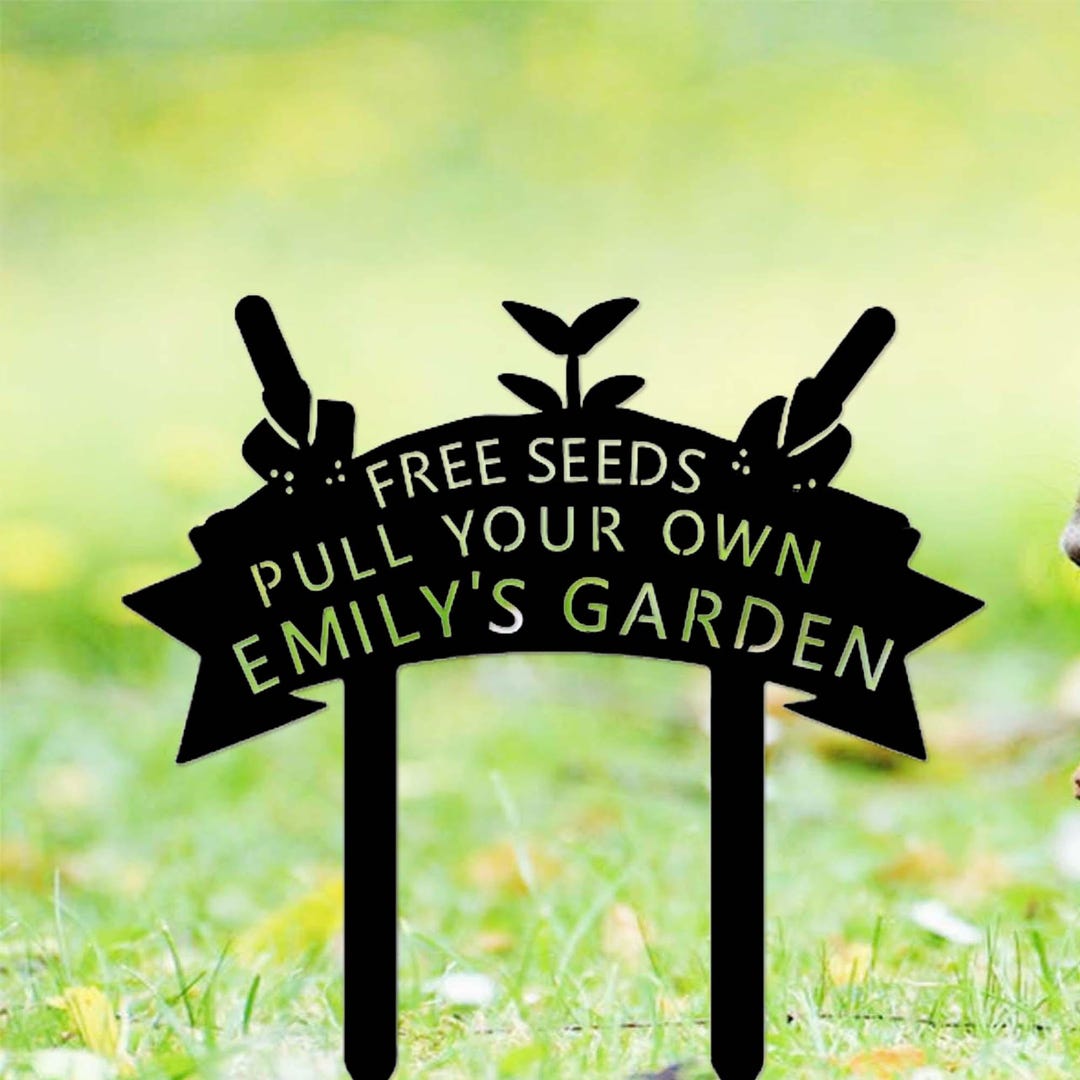 Custom Garden Sign,metal Garden Stake Decor,personalized Gardener Name ...