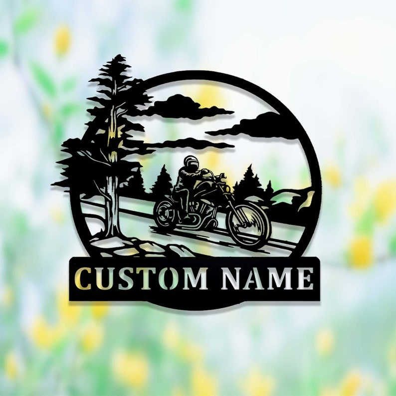 Custom Metal Motorcycle Signpersonalized Motorcyclist Name - Etsy