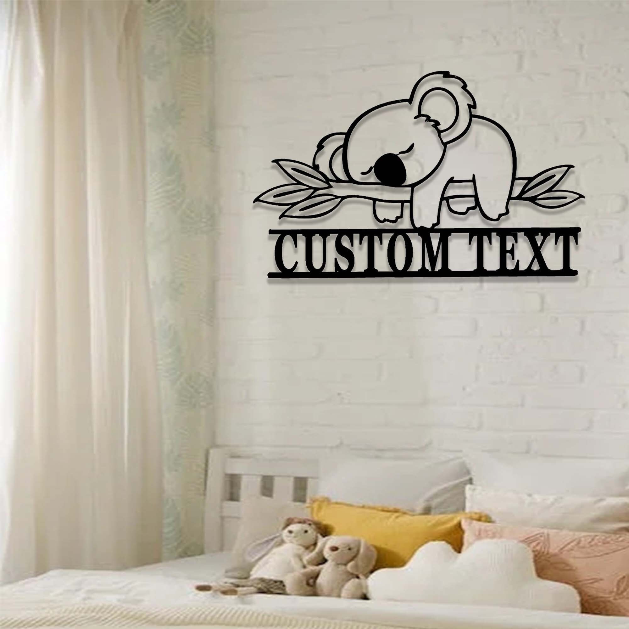 Custom Koala Signkoala Bear Metal Wall Artpersonalized Koala - Etsy