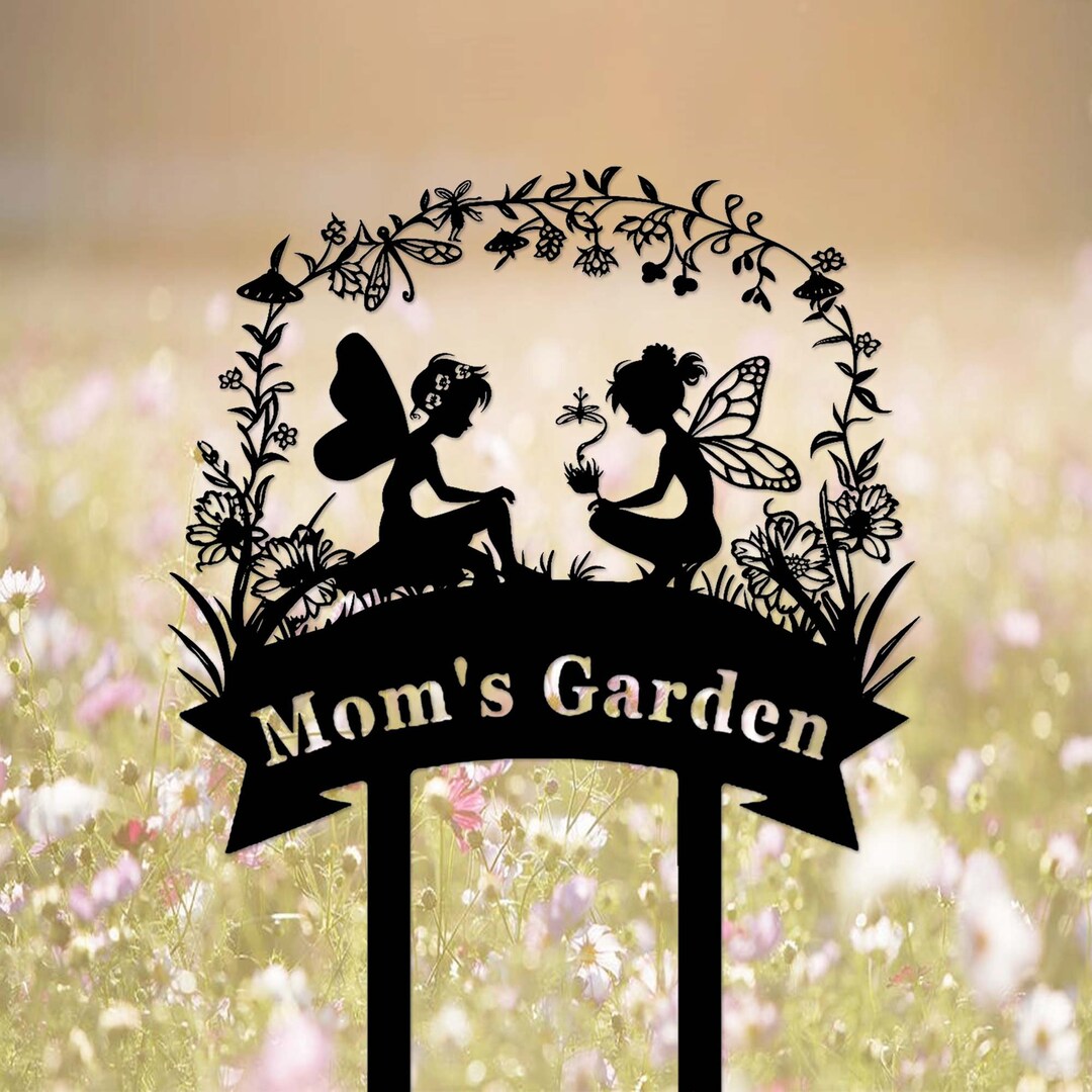 Custom Garden Stake,metal Fairy Garden Stake Sign,personalized Gardener ...