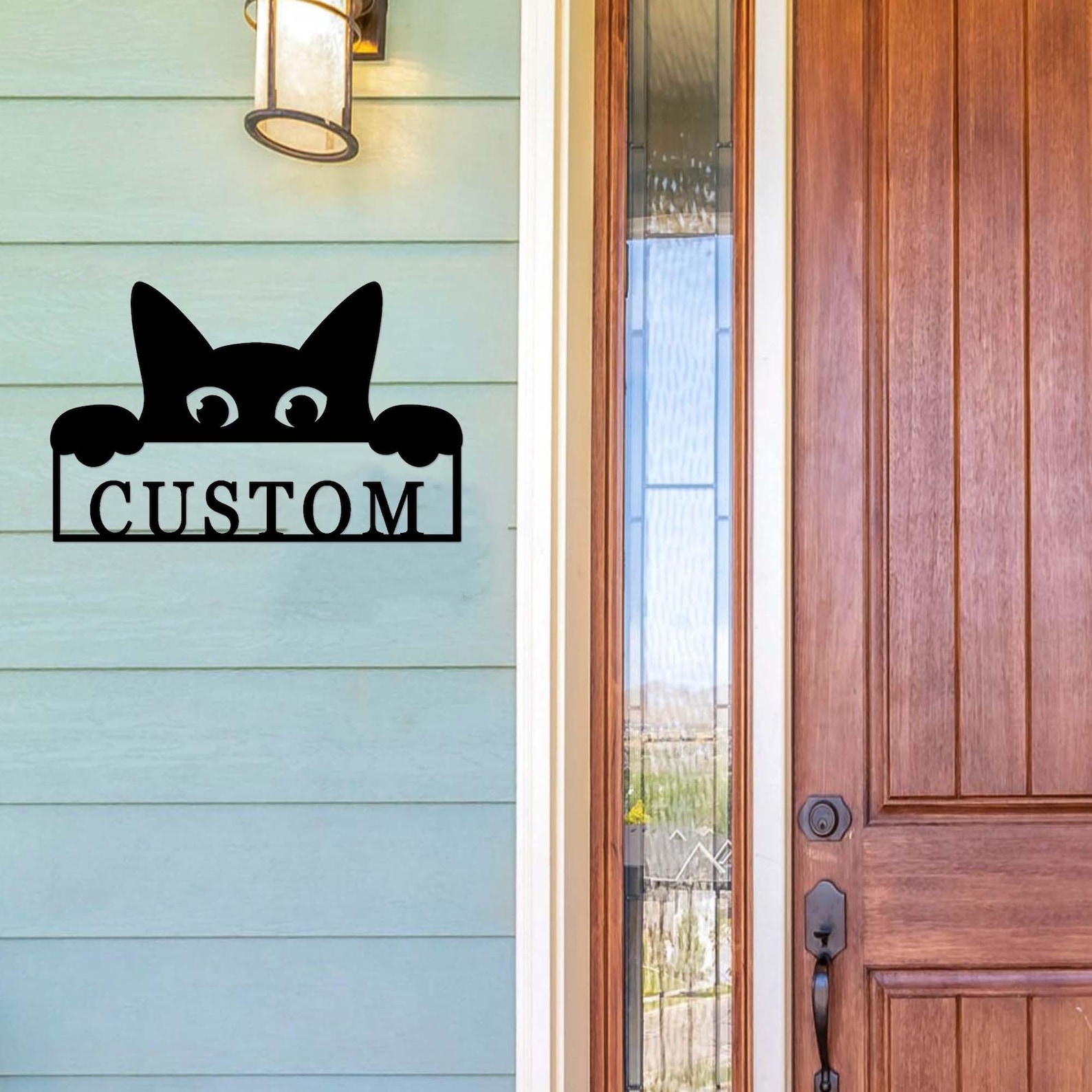 Custom Cat Metal Sign,cat Wall Art,personalized Cat Name Sign,cat ...