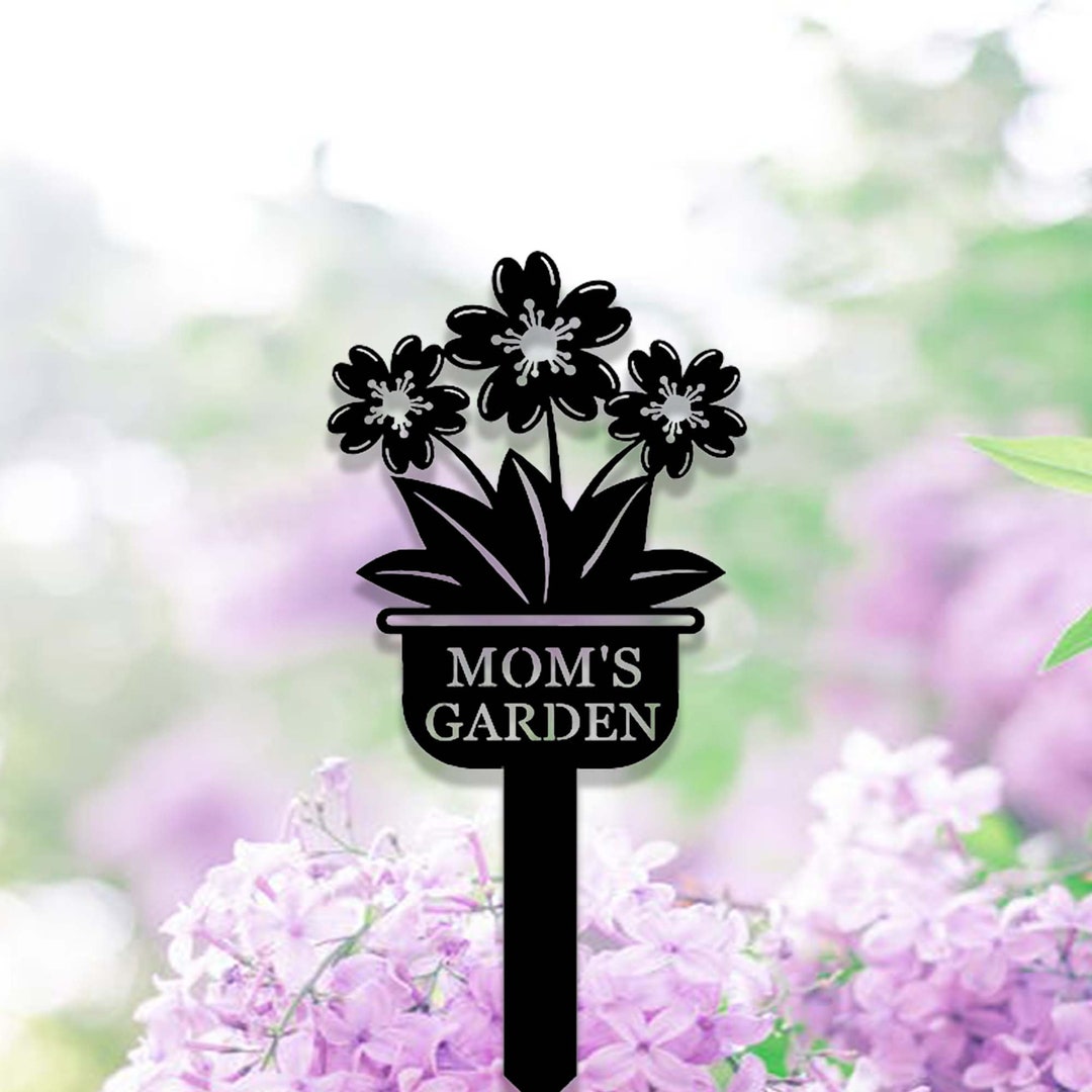 Custom Flowers Garden Stake,metal Garden Sign,personalized Gardener ...