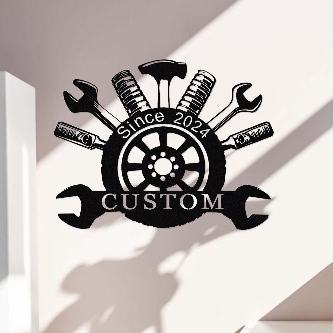 Custom Metal Car Workshop Sign,personalized Craftsman Name Sign,car ...