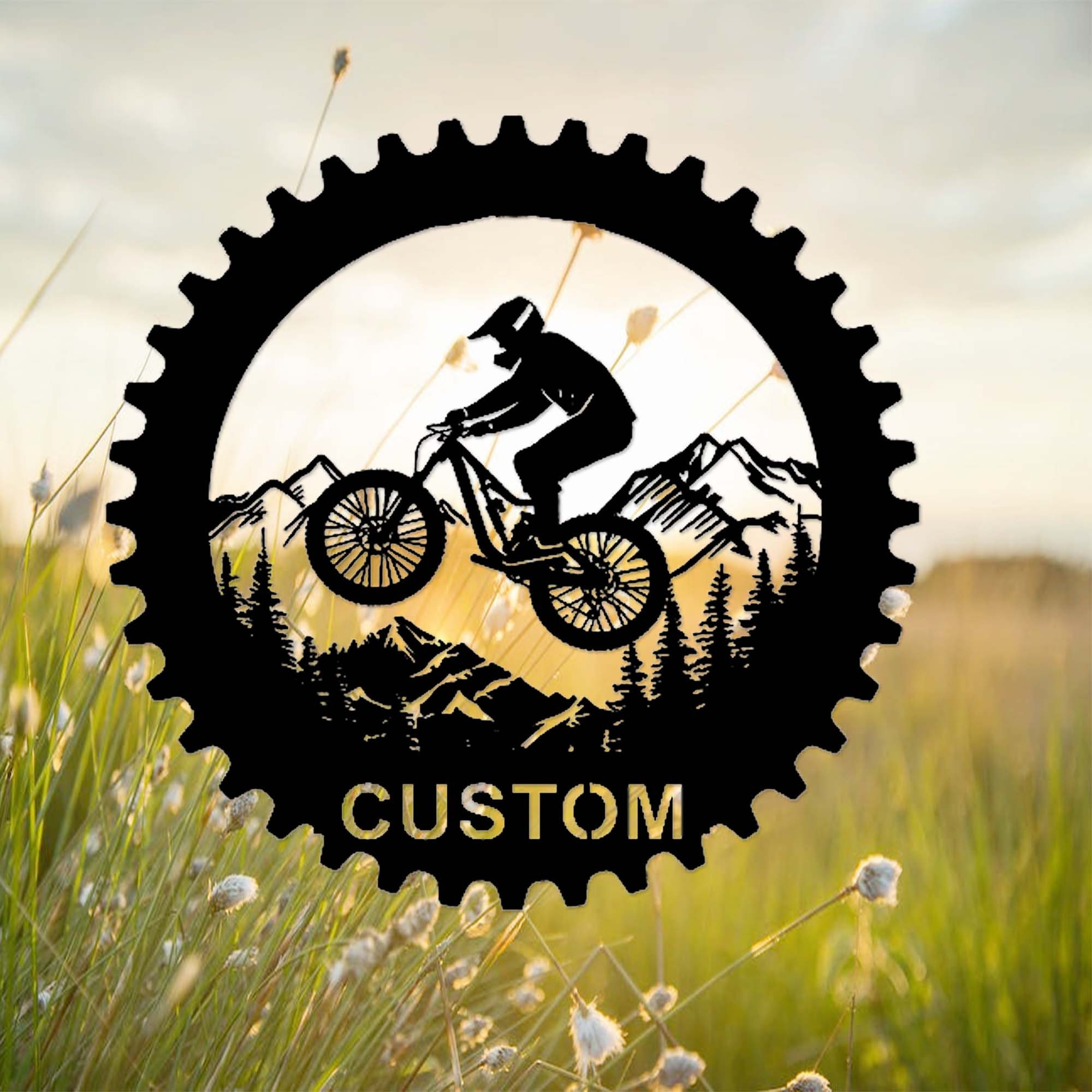 Custom Mountain Bike Sign,mountain Bike Metal Wall Art,personalized ...