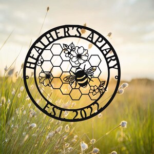 Custom Honey Bee Sign,personalized Bee Garden Metal Sign,bee Garden ...