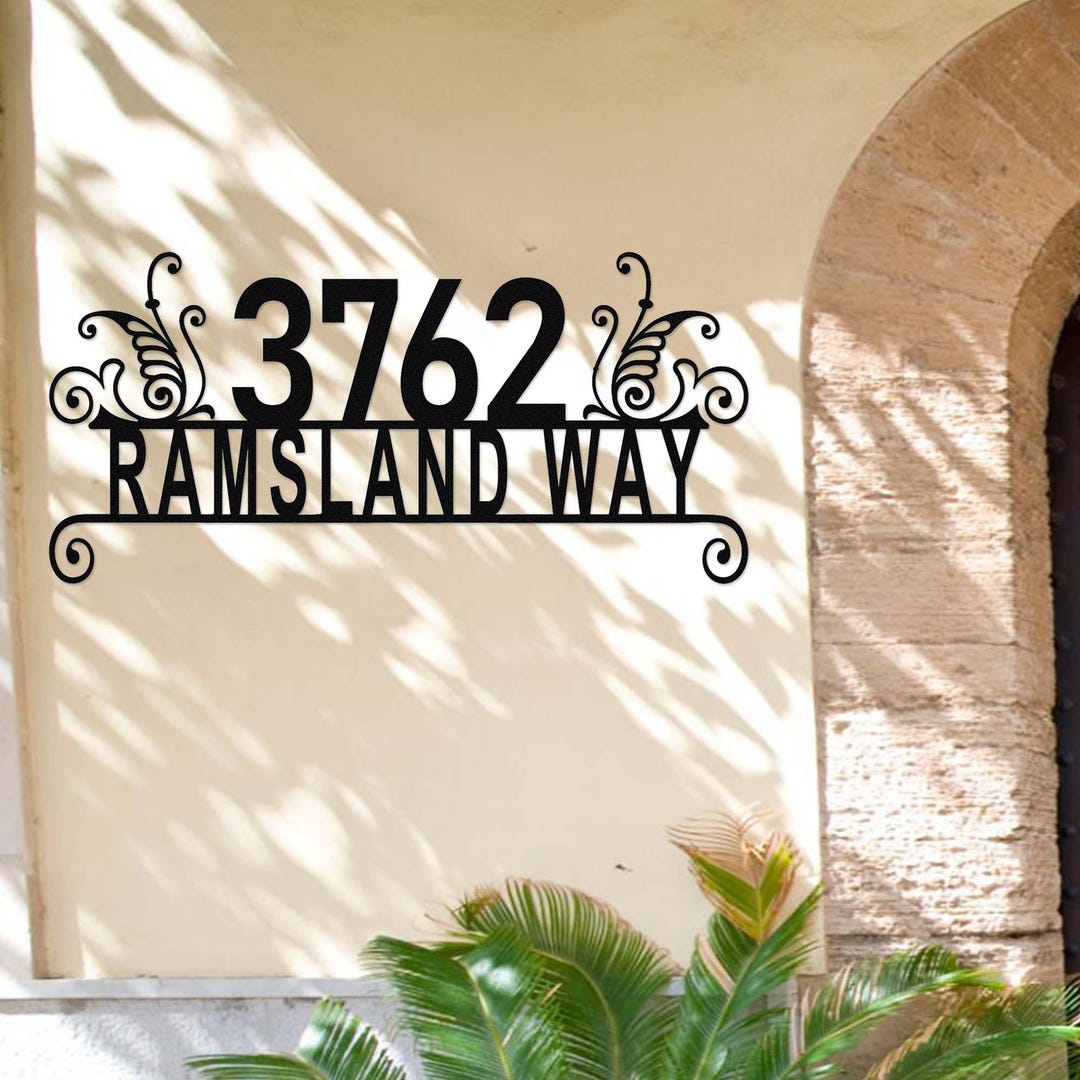 Custom House Address Sign,metal Door Number,personalized House Number ...
