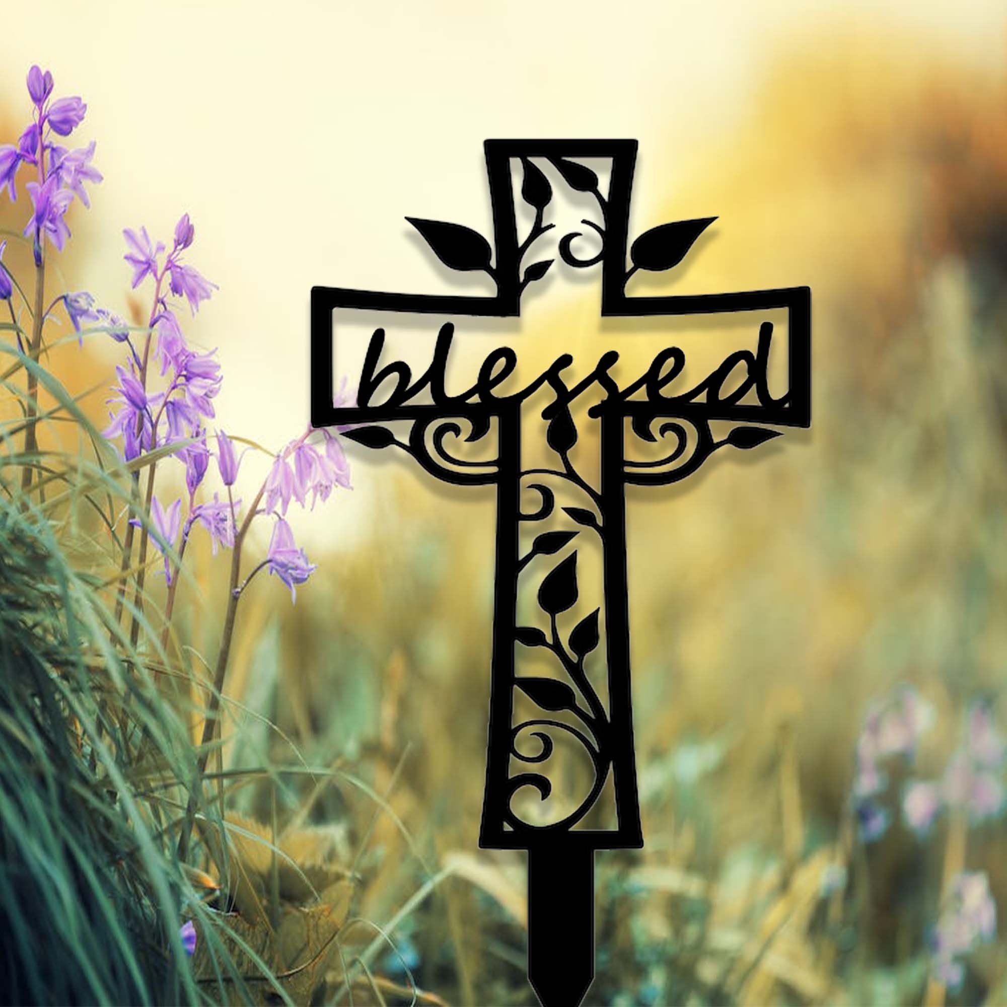 Custom Cross Memorial Garden Stakepersonalized Grave Marker - Etsy