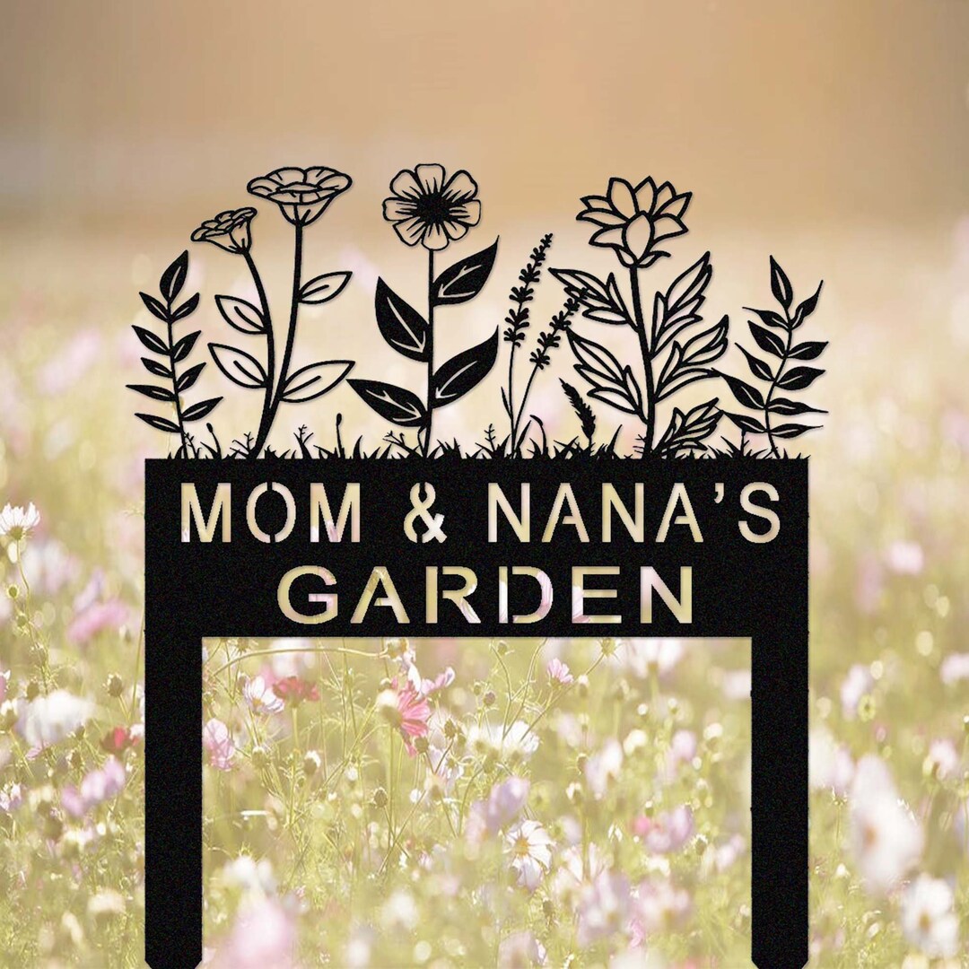 Custom Flowers Garden Stake,metal Floral Garden Stake,personalized ...