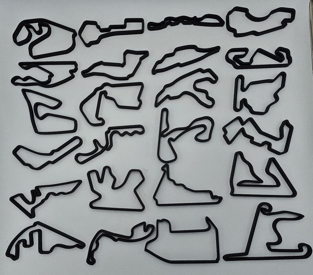 3D Printing Formula 1 2023 Race Track Wall Art F1 Track Art Collectible ...