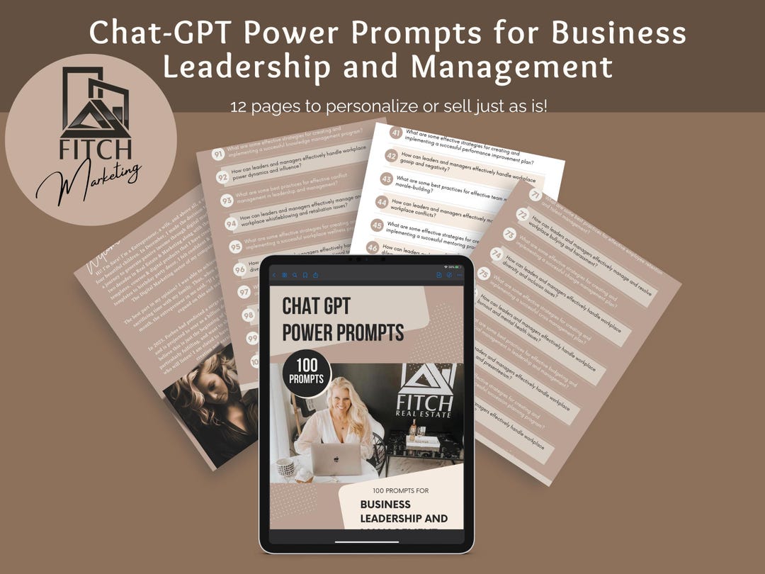 Chat-gpt Power Prompts for Business Leadership and Management With MRR and PLC - Etsy