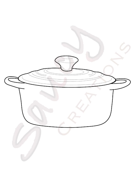 Cooking Pot Coloring Pages
