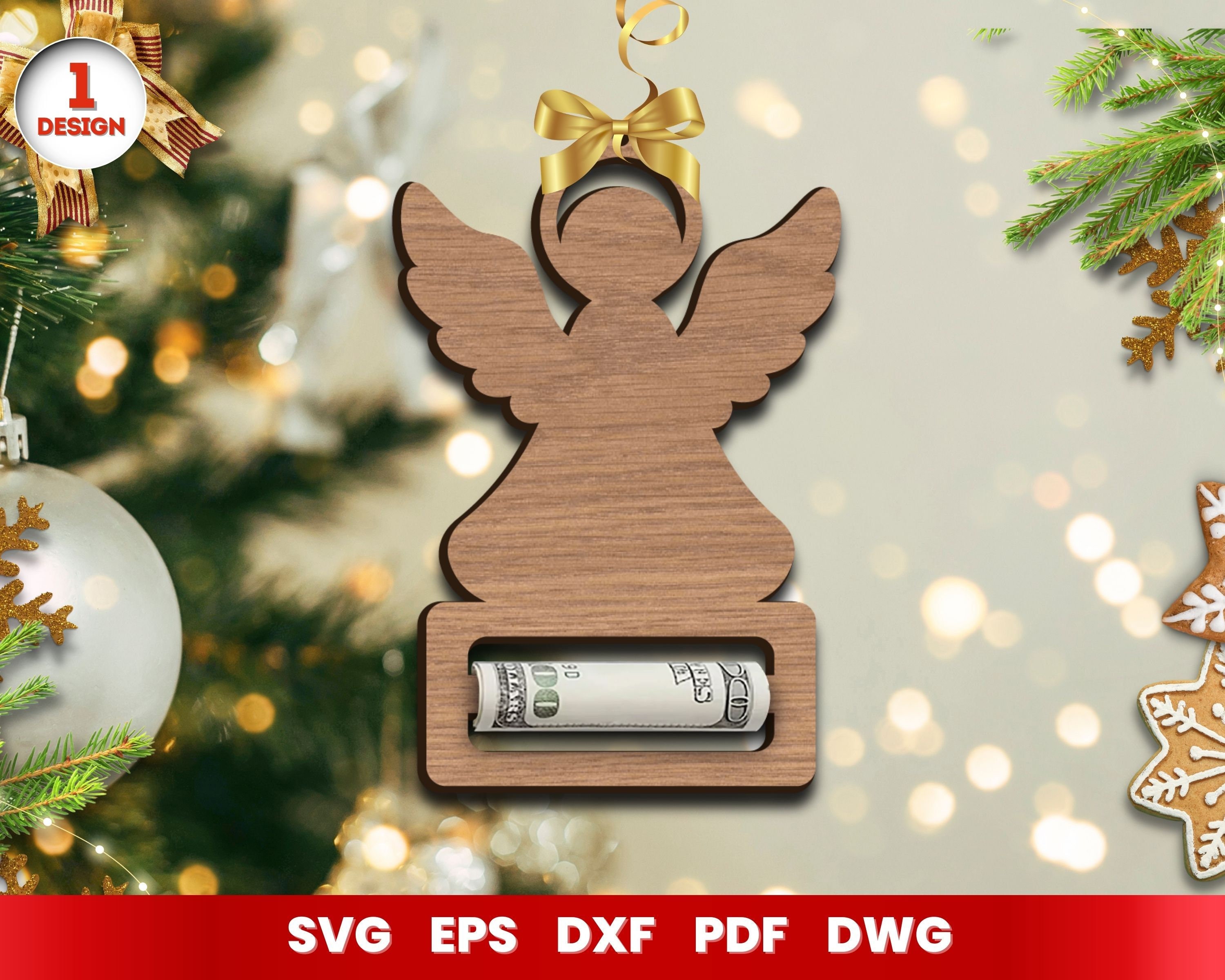 Christmas Money Holder SVG Bundle, Laser Cut, Glowforge, Cricut, Vector ...