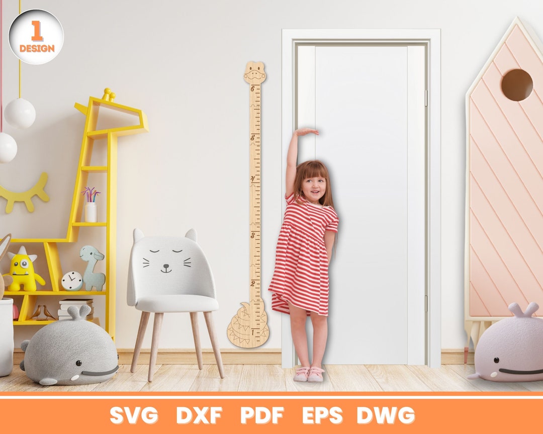 Snake Height Chart Laser Cut, SVG File for Glowforge, Children's Room ...