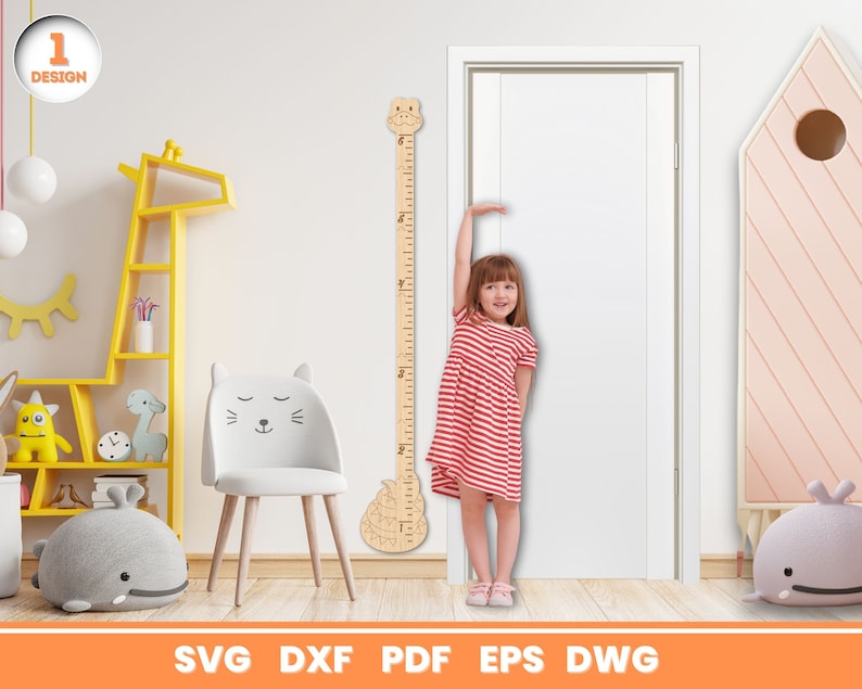 Snake Height Chart Laser Cut, SVG File for Glowforge, Children's Room ...