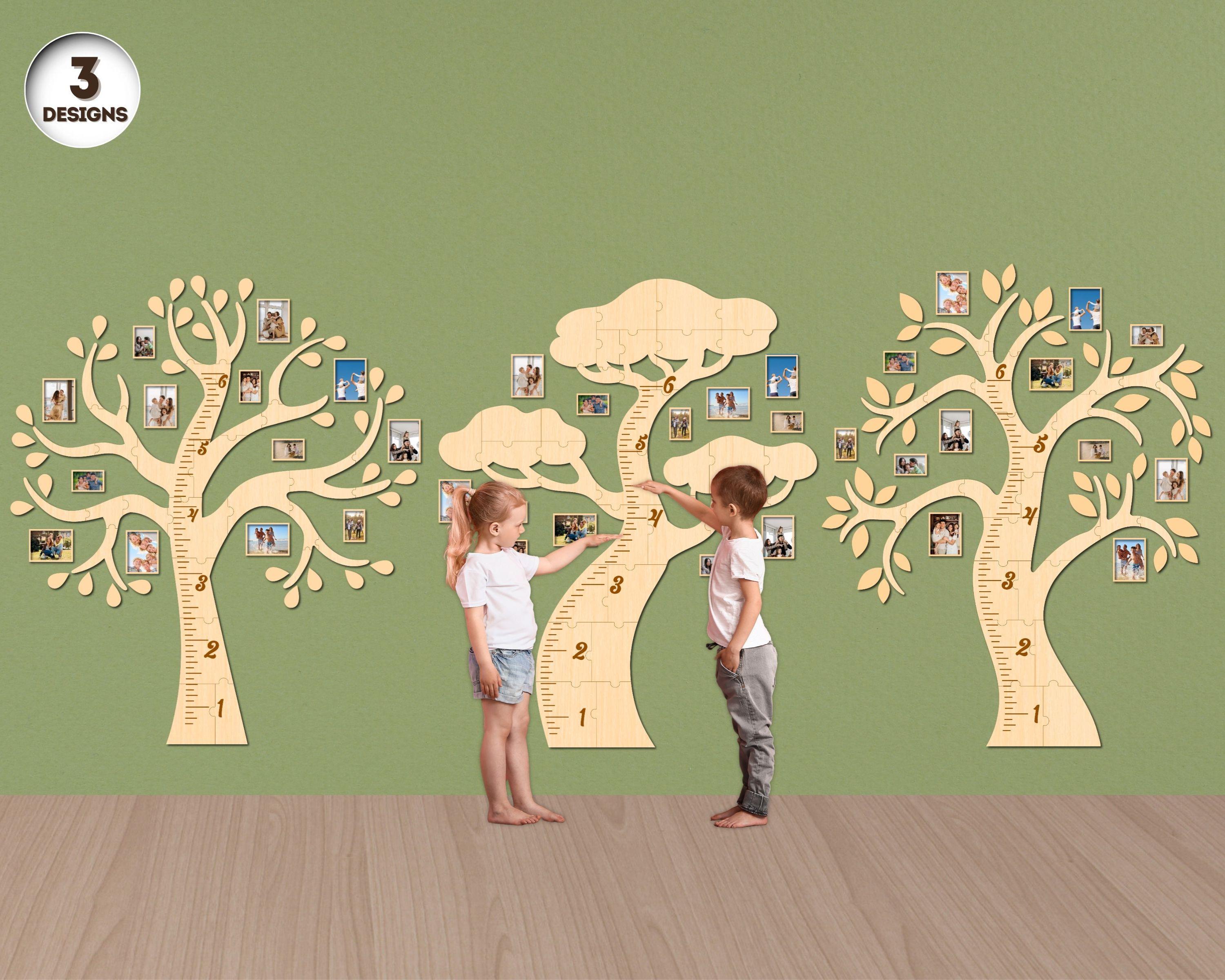 Family Tree Height Chart Bundle, Family Tree Photo Frames, Nursery ...